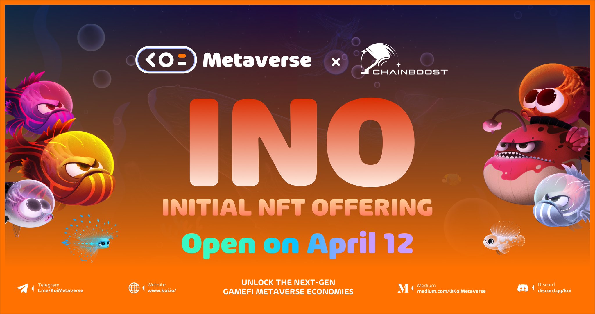 Koi Labs on Twitter: "⚡️Koi Metaverse - ChainBoost #INO Reminder⚡️ 🎉Here is your chance to own ...