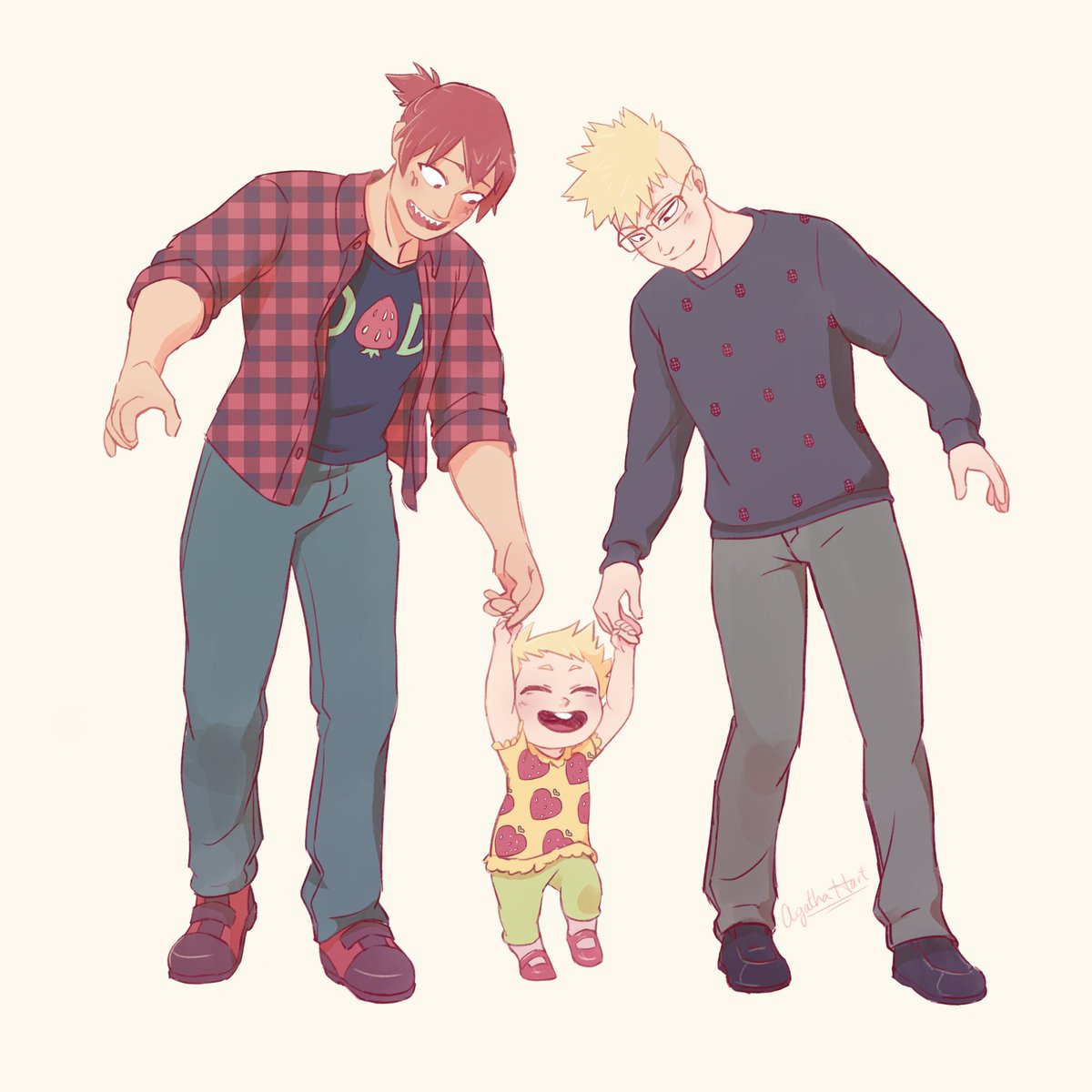 爆豪勝己 「Krbk dads are back and ready to celebrat」|Agatha Hartのイラスト