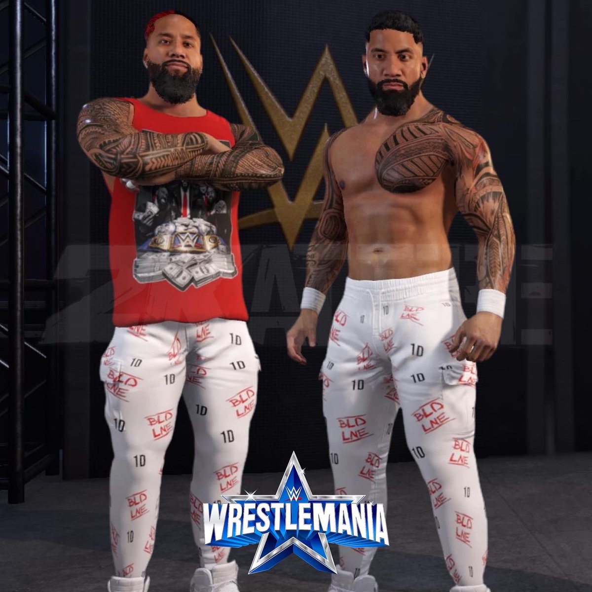 The Usos Wrestlemania 30 Attire
