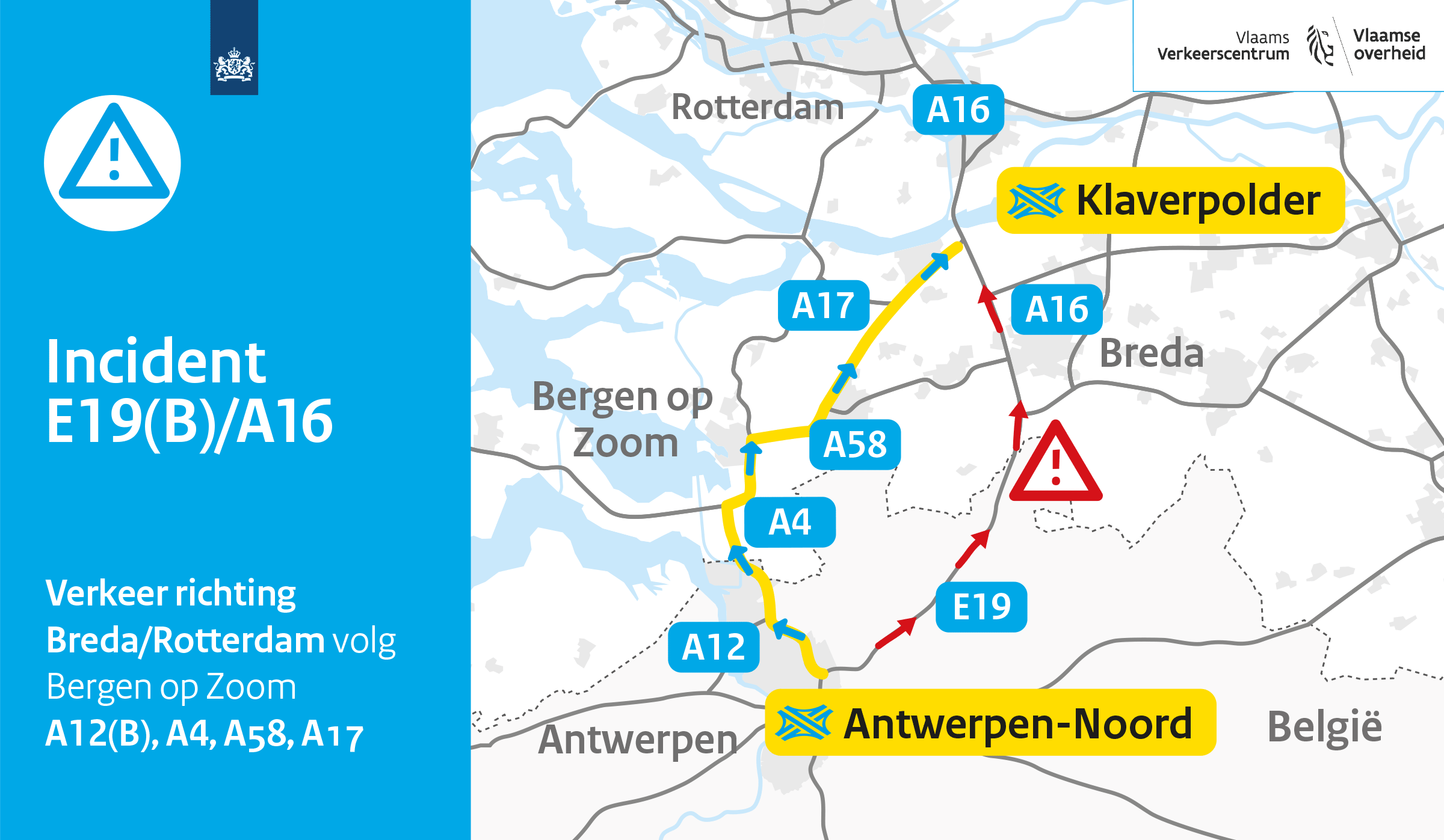 Rijkswaterstaat Verkeersinformatie on Twitter: "⚠ | Vanuit België onderweg terug naar Nederland ...