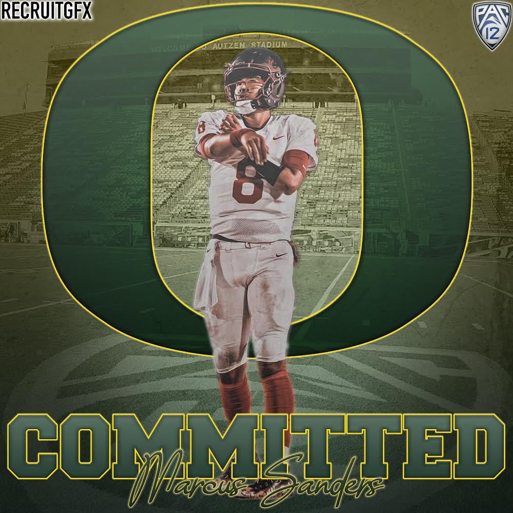 2022 3* QB Marcus Sanders commits to Oregon : r/CFB
