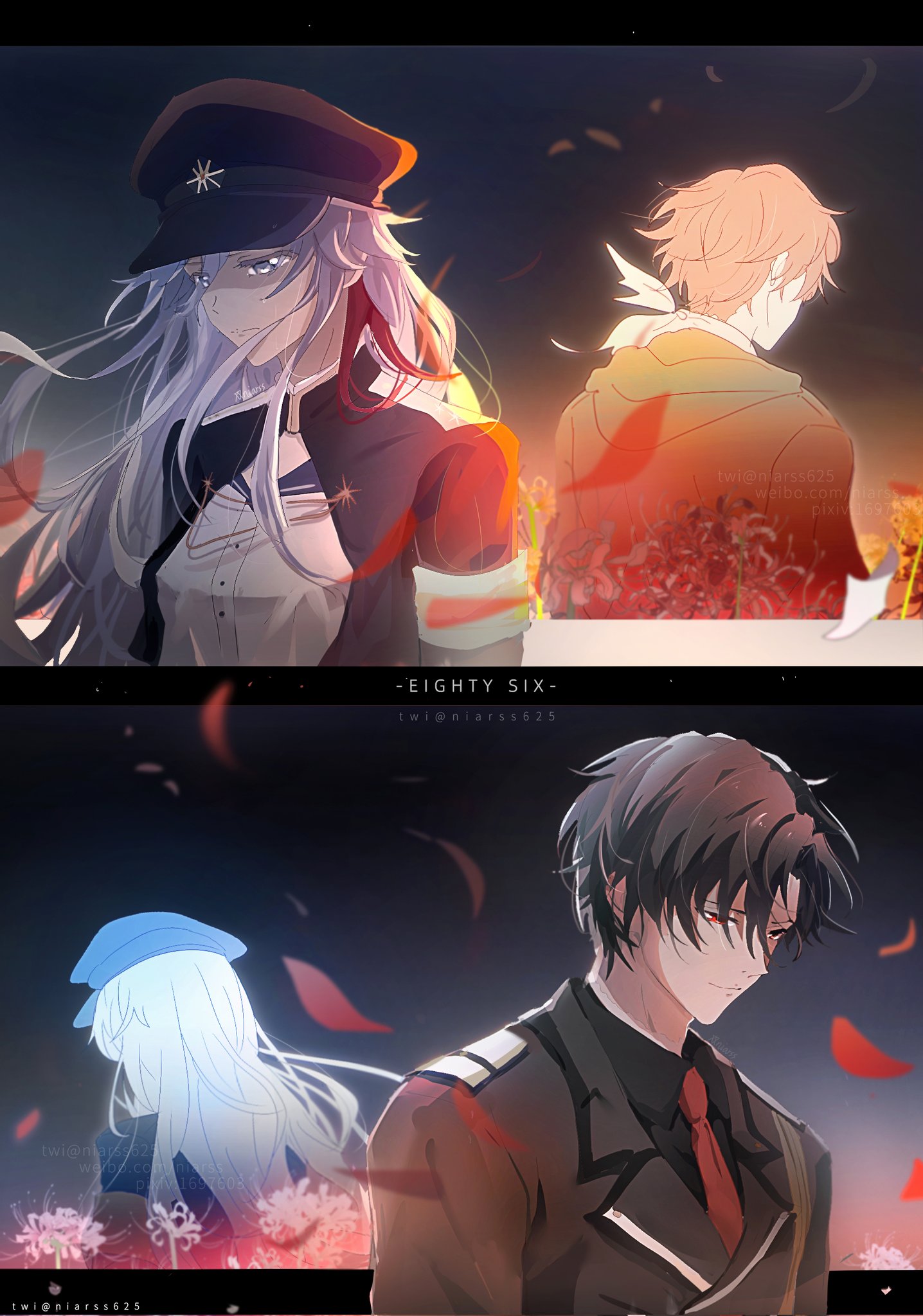 双niarss on Twitter: "86 Eighty-Six💙💜🧡 ️ Happy 1st Anniversary! waiting for season2🙏 #シンレナ #86_FA ...