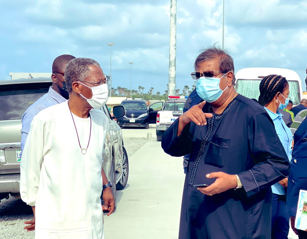 Arrival of the HMIC, Alh. Lai Mohammed to Ibeju Lekki ahead of his ...