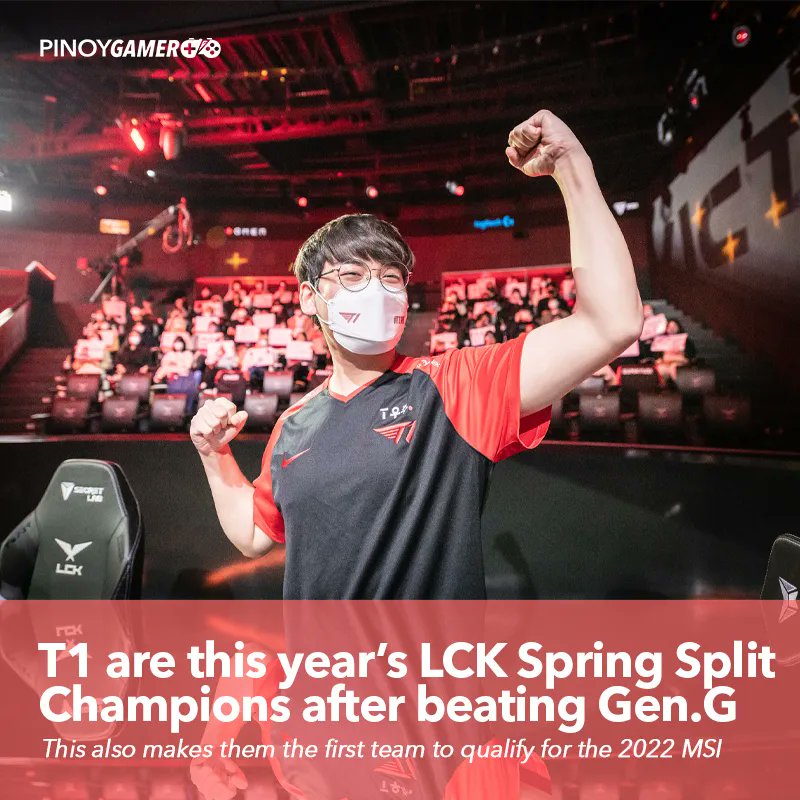 PinoyGamer 🇵🇭 on Twitter: "T1 are this year's LCK Spring Split Champions after beating Gen.G ...
