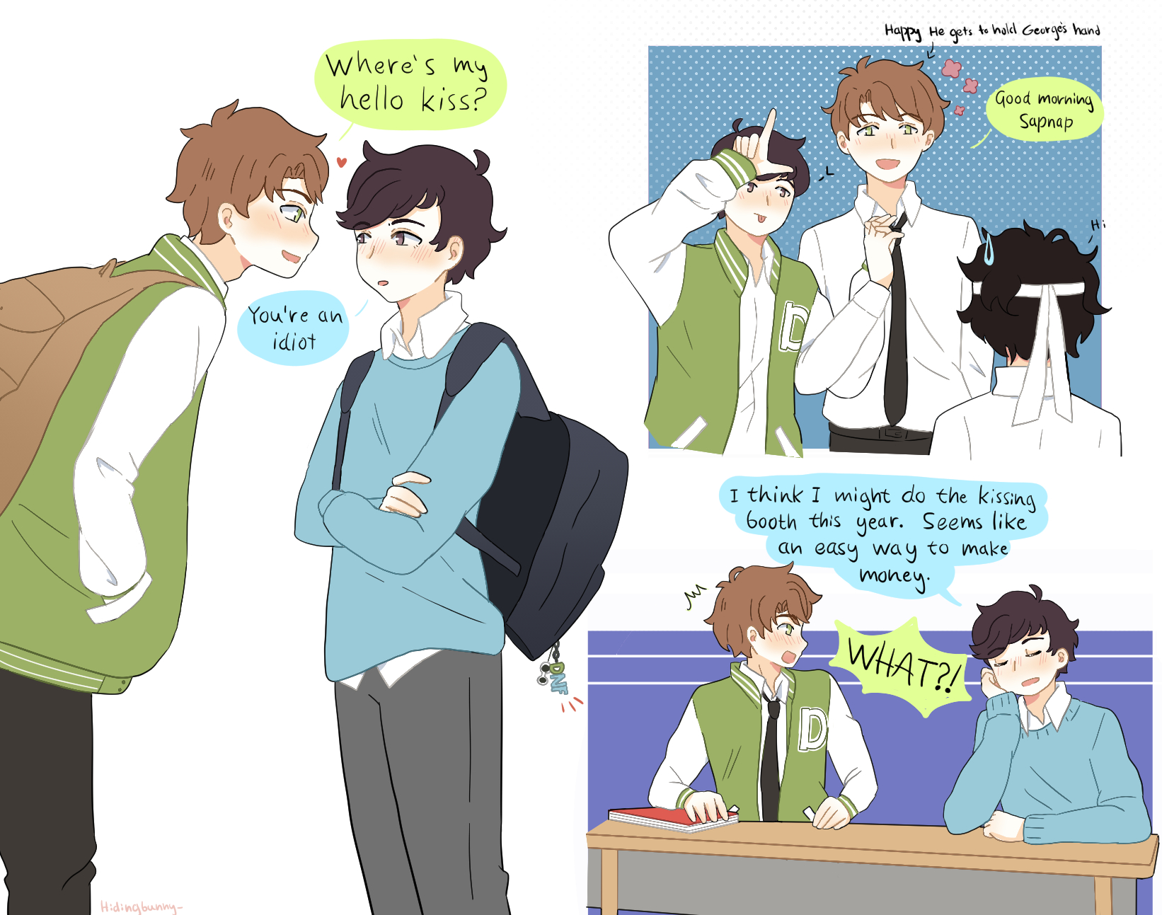 🌷 Bunny 🌷 dnf art on Twitter: "dnf high school au (part 3) #dnffanart #dreamfanart # ...
