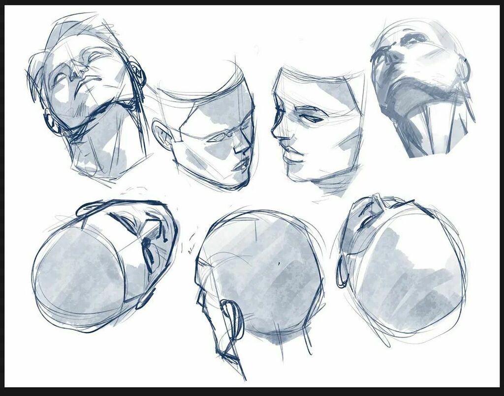 Head Looking Up Reference