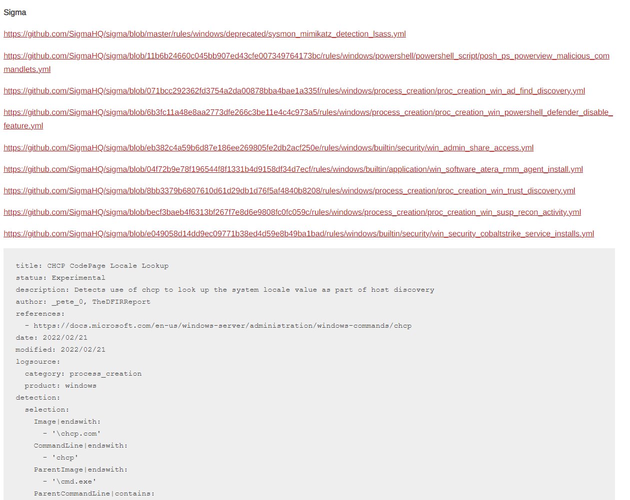 The DFIR Report on Twitter: "Detections: 8 ET suricata rules 10 Sigma Rules 2 YARA https://t.co ...