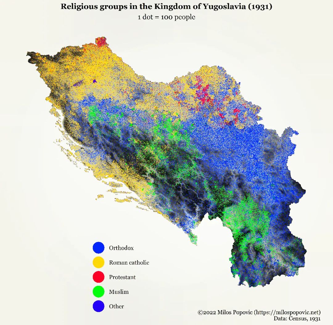 Yugoslavia Religion Map Yugoslavia Map Hi Res Stock Photography And