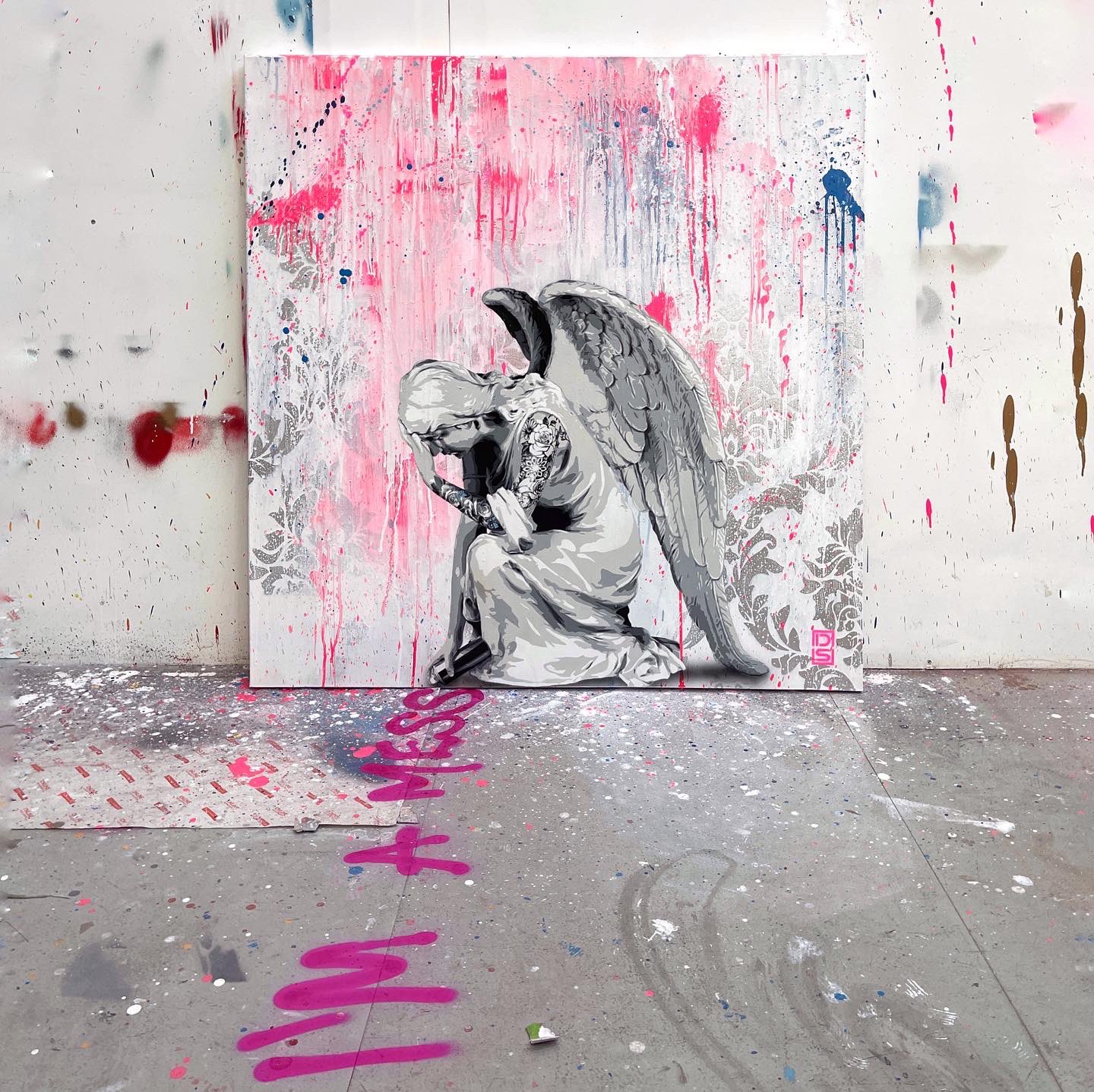 Angel Graffiti Stencil