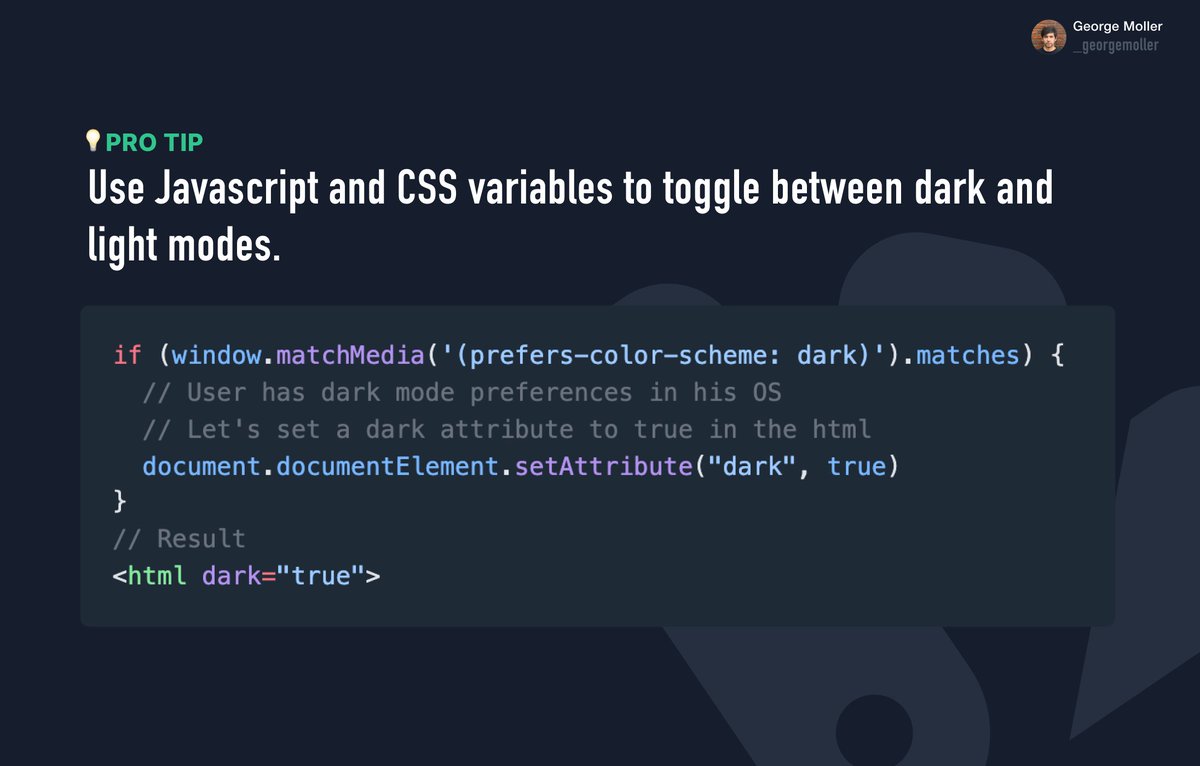 🔥 Do you know how to add dark mode support in CSS? Small thread 👇 https ...