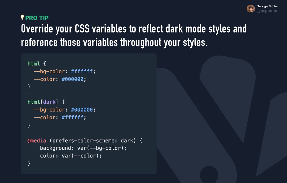 🔥 Do you know how to add dark mode support in CSS? Small thread 👇 https ...