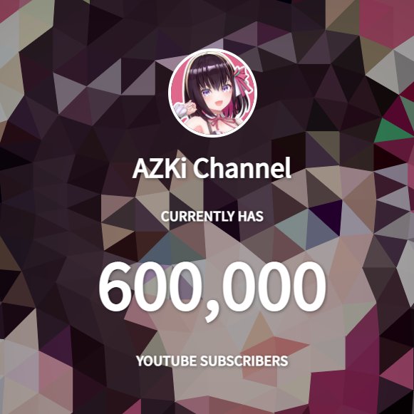 AZKi⚒ on Twitter: "おはあずき☀ AZKi Channel 登録者60万人ありがとう🎉🎉🎉 Thank you for 600K subscribers ...