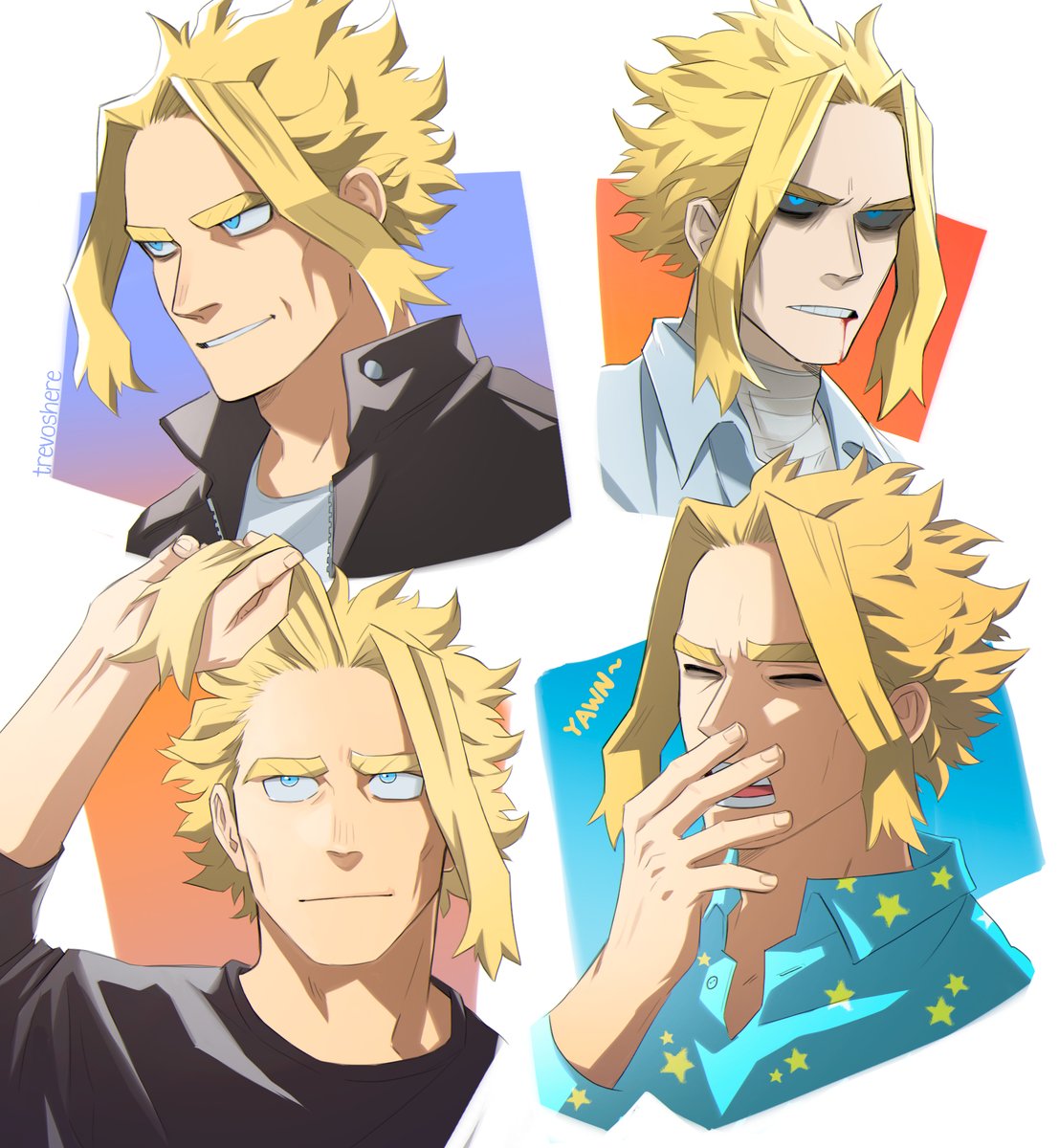 「All Might's true form before he got his 」|Trevoのイラスト