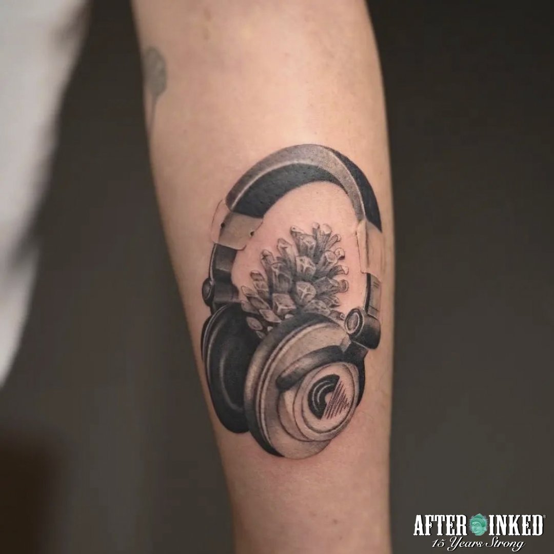 Dj Headphones Tattoo