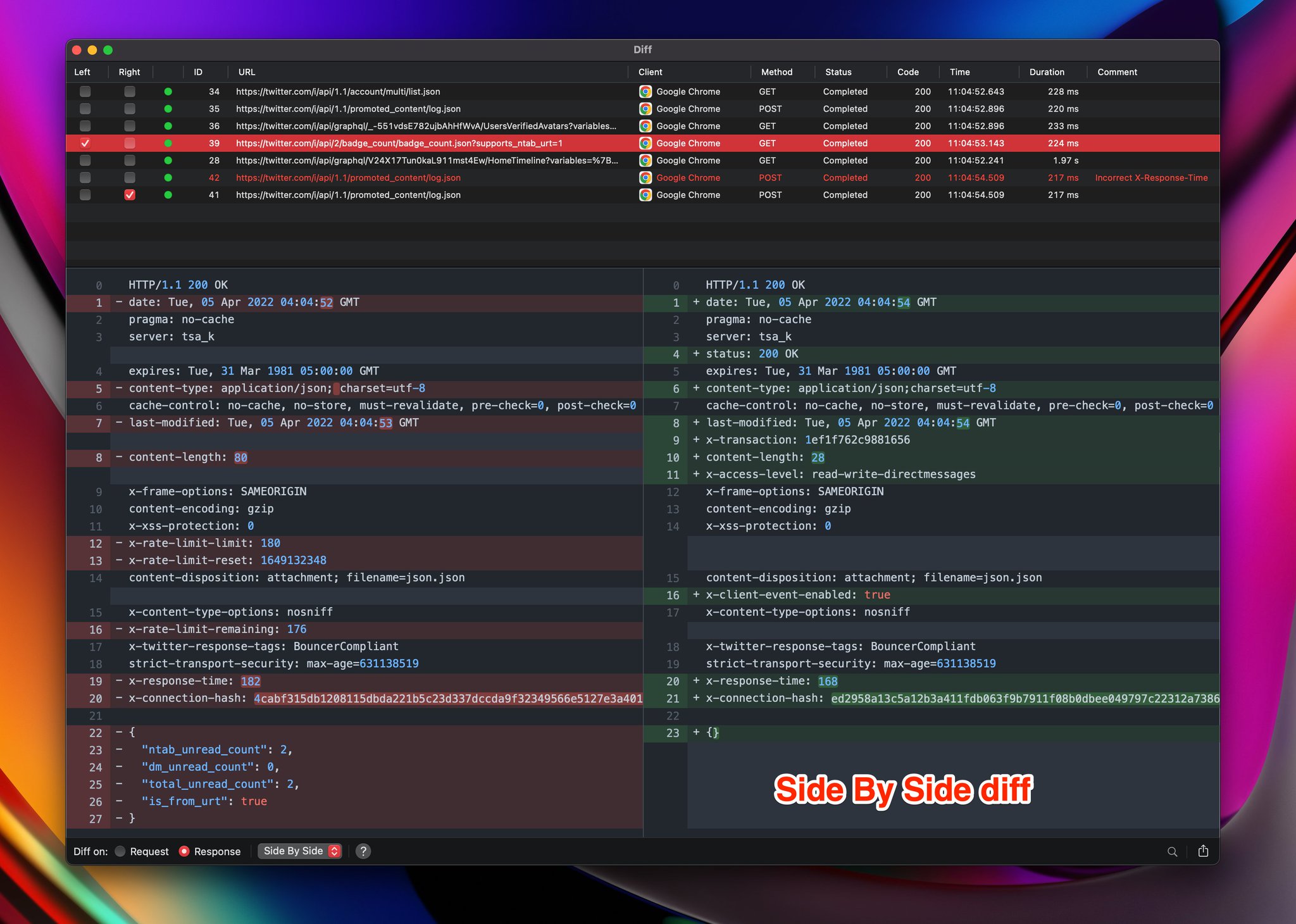 Proxyman on Twitter: "Just a friendly reminder that the Diff tool is finally now shipped in ...