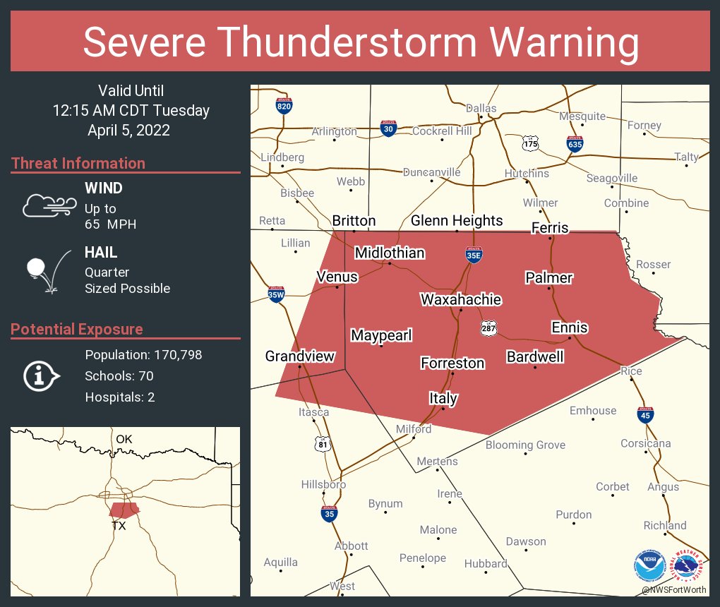 Nws Fort Worth On Twitter Severe Thunderstorm Warning Including
