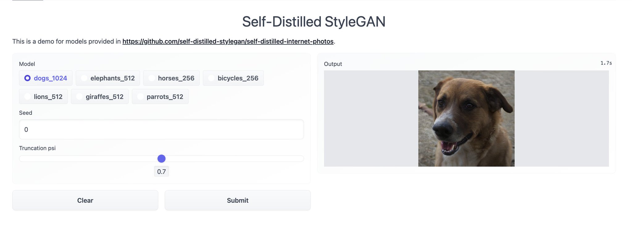 AK on Twitter: ".@Gradio Demo for Self-Distilled StyleGAN: Towards Generation from Internet ...