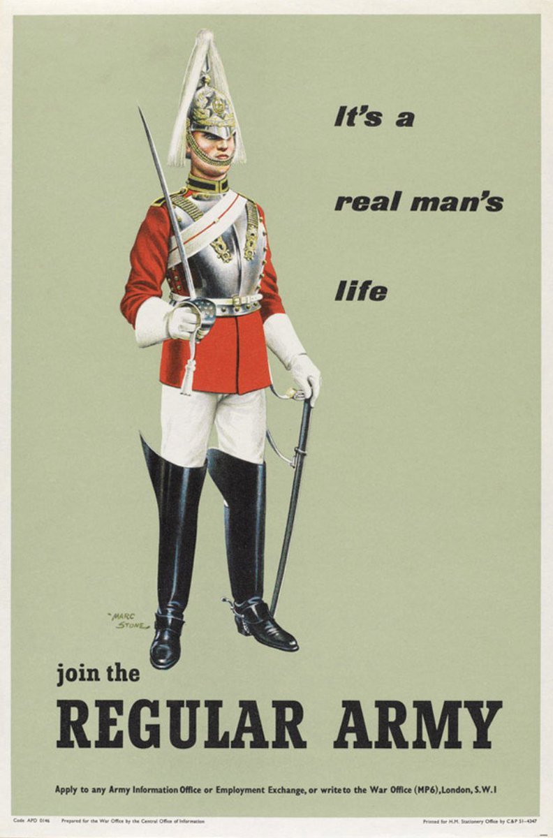 'It's a real man's life - Join the Regular Army' — Series of posters ...