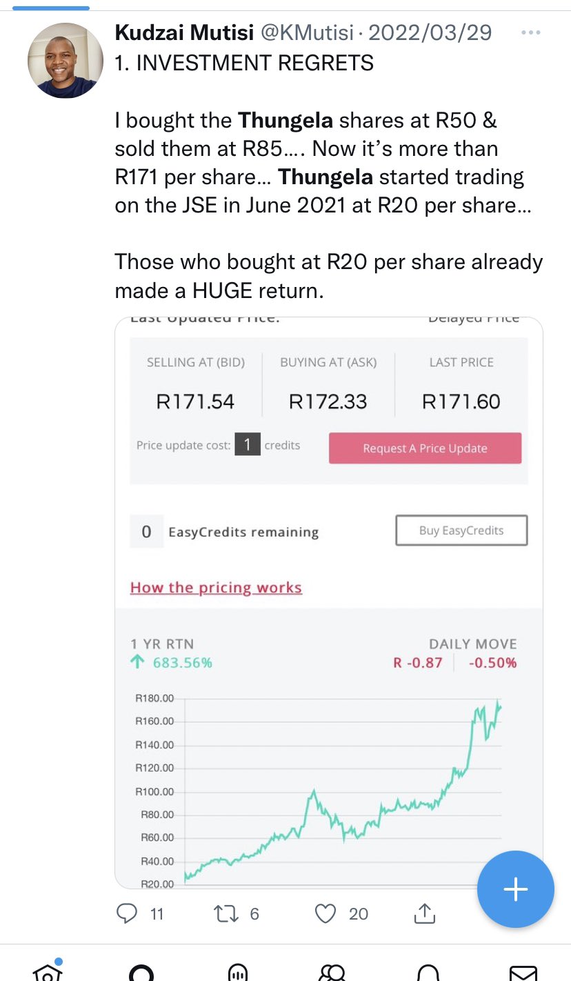 𝑲𝒖𝒅𝒛𝒂𝒊 𝑴𝒖𝒕𝒊𝒔𝒊 on Twitter: "1. The last time (29 March 2022) l posted about Thungela shares, they ...