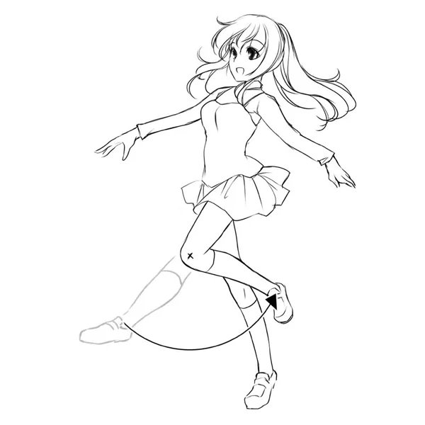 Anime Running Side View