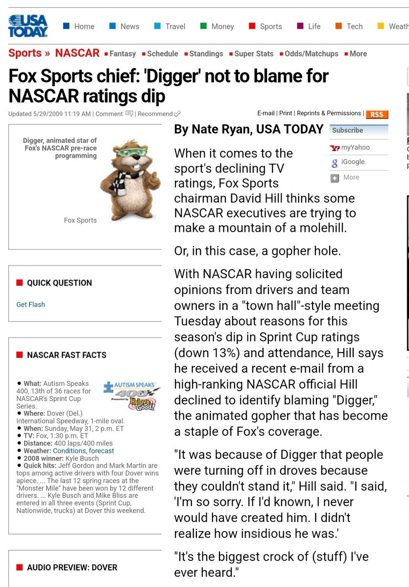 [nascarman] Remember when FOX and NASCAR executives fought over whether ...