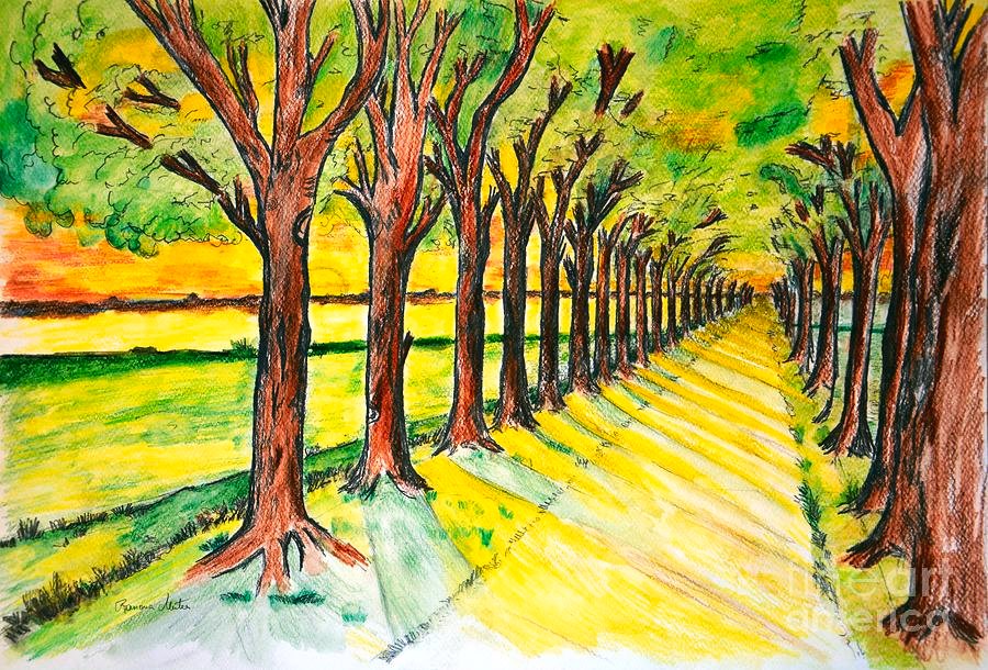 One Point Perspective Forest Drawing 58 One Point Perspective Lessons