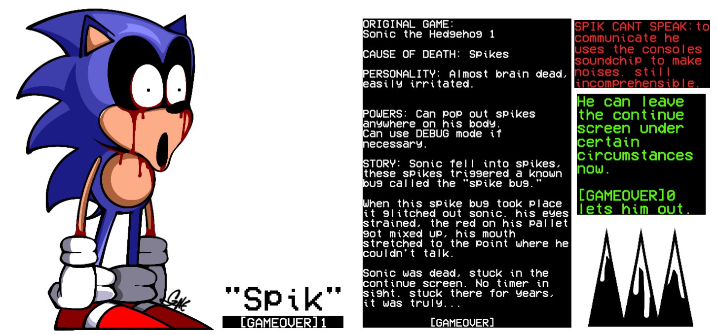 Sonic Game Over Screen