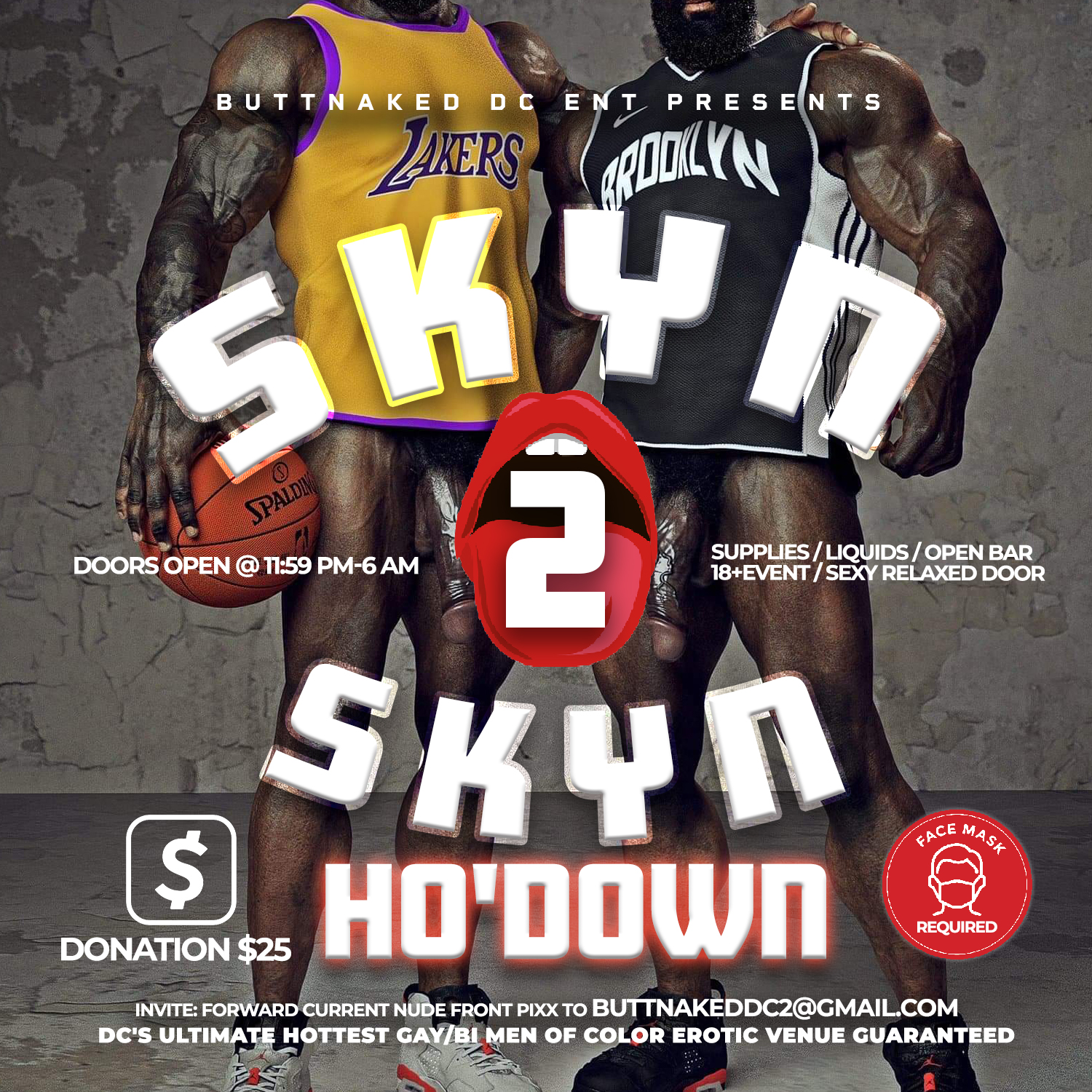 BUTTNAKED DC ENT. on Twitter: "TONITE TONITE!!😜😉 SKYN -2- SKYN HO'DOWN PT. I FRI. APR. 8 ...