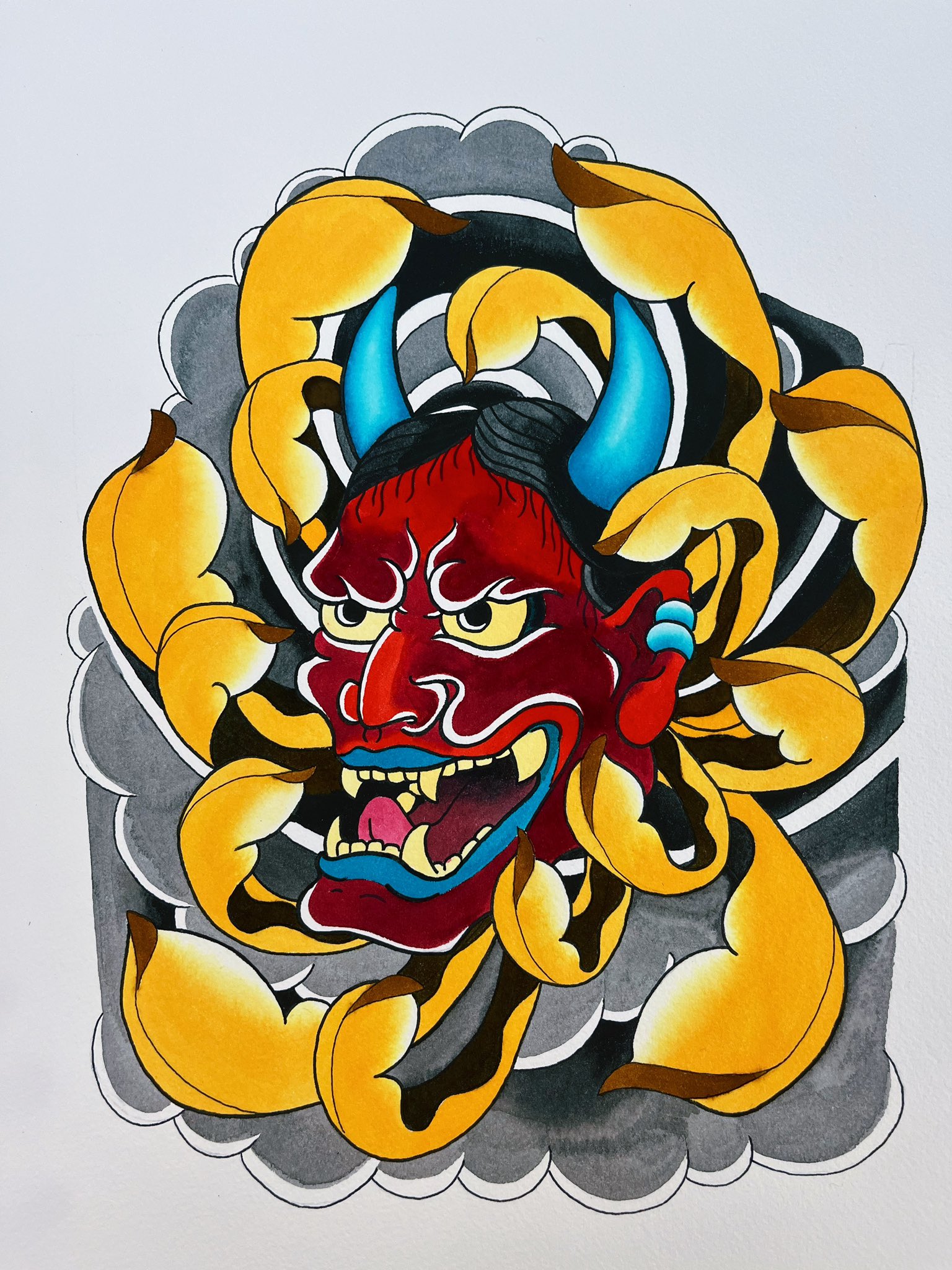 Traditional Japanese Demon Tattoo Designs