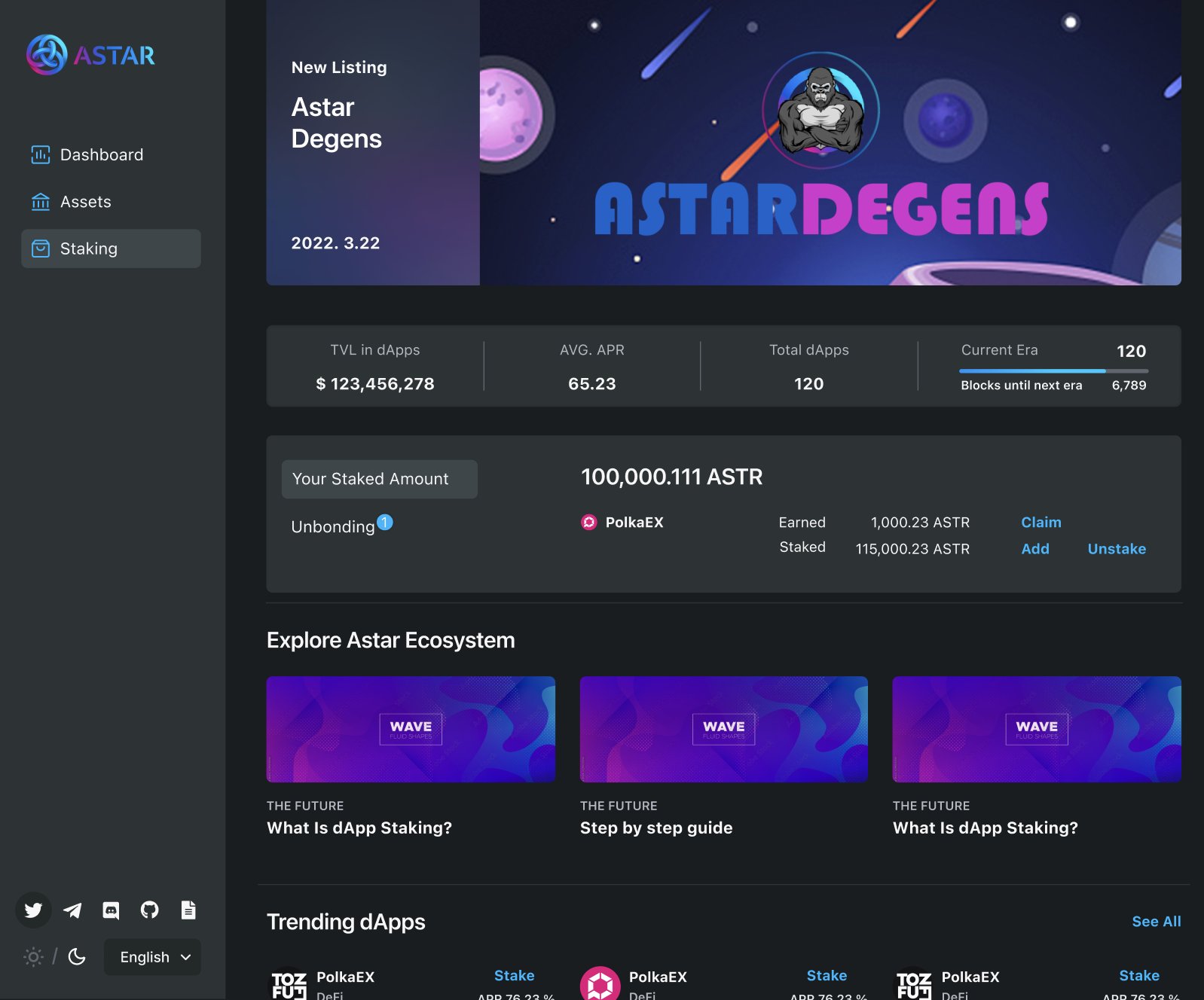 Astar the Future of Smart Contracts for Multichain on Twitter: "7/ dApp staking allows ...