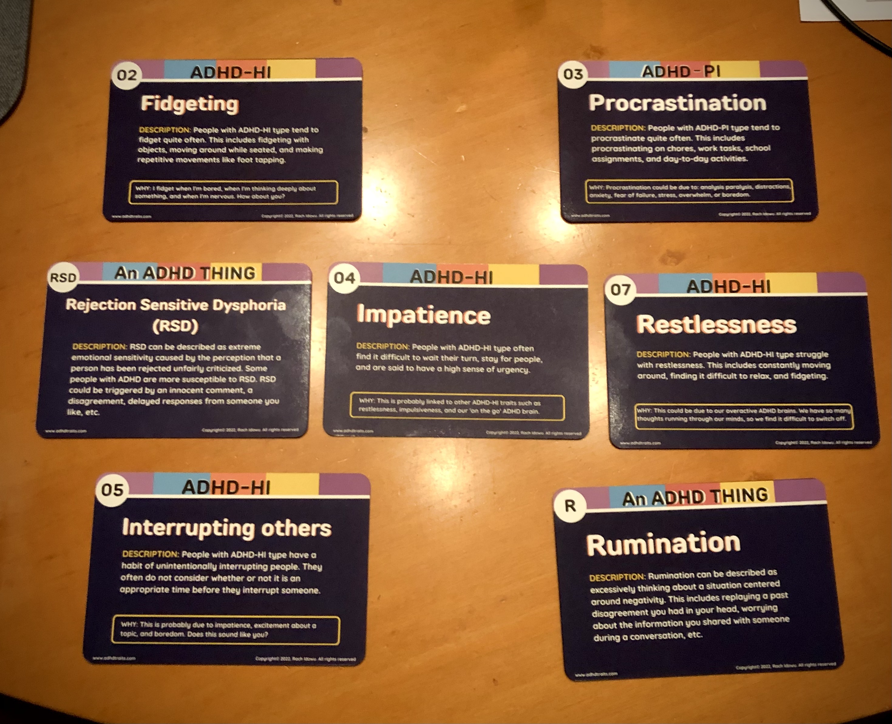 Dee on Twitter: "Fun exercise with Rach's @AdultingADHD ADHD Trait flashcards. Spouse & I went ...