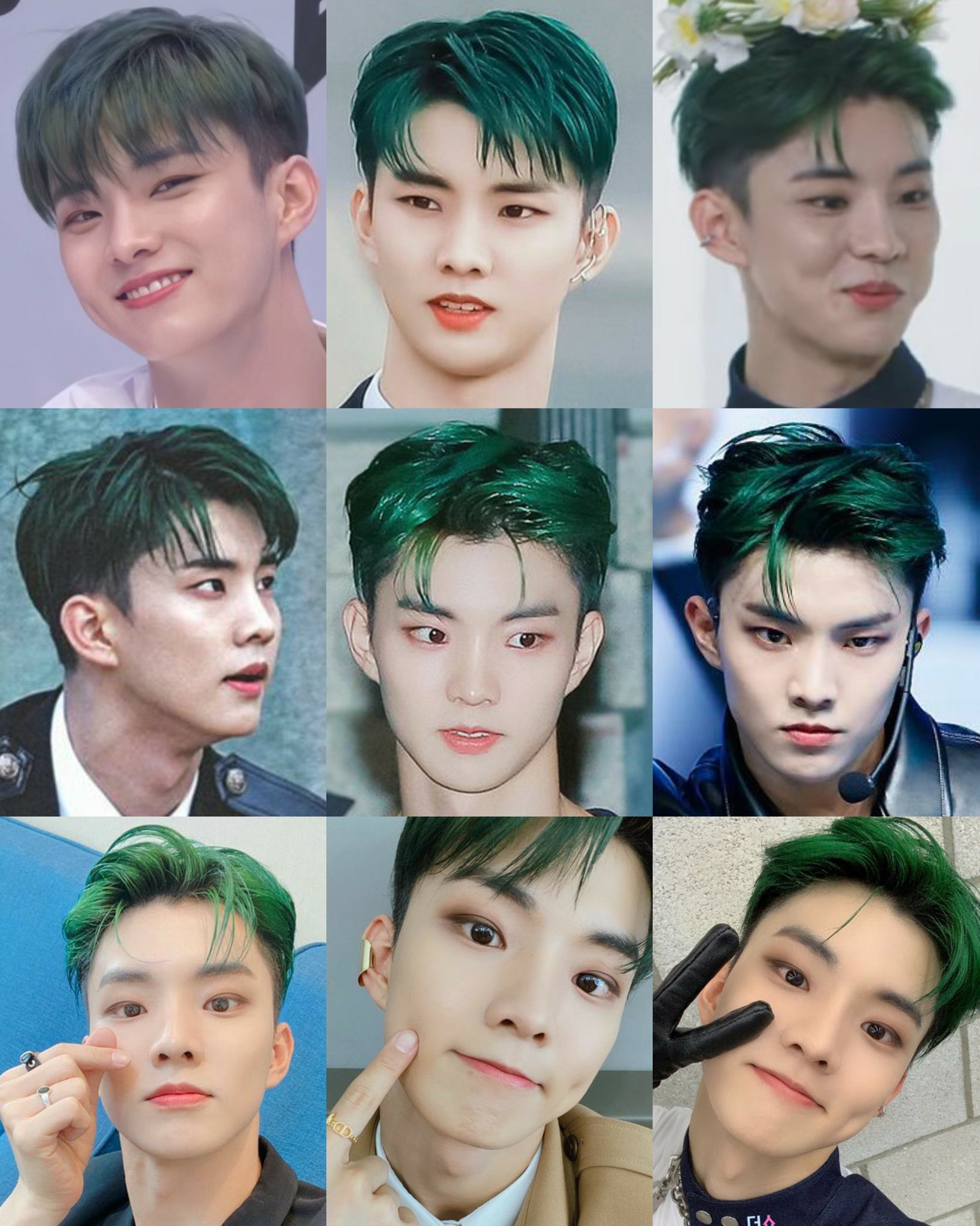 Black And Green Hair Boy