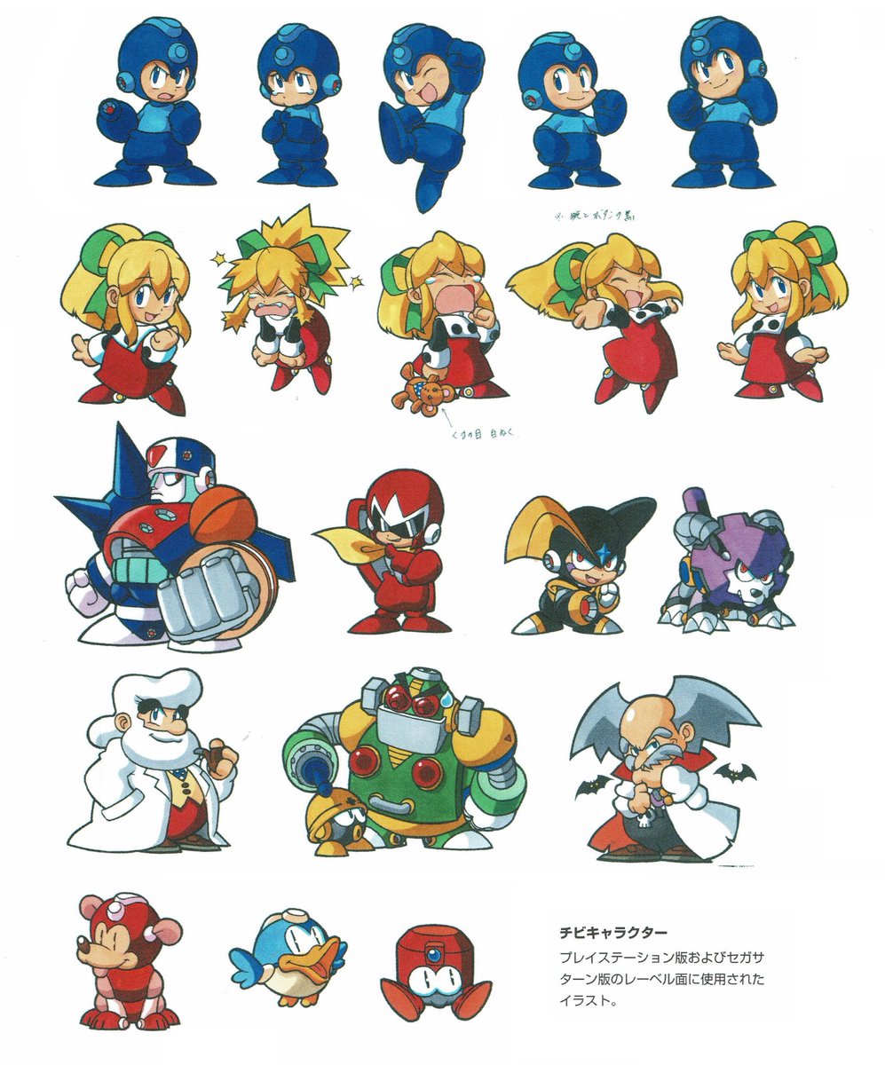 Chibi-style artwork created for the Mega Man 8 \ Rockman 8 instruction ...