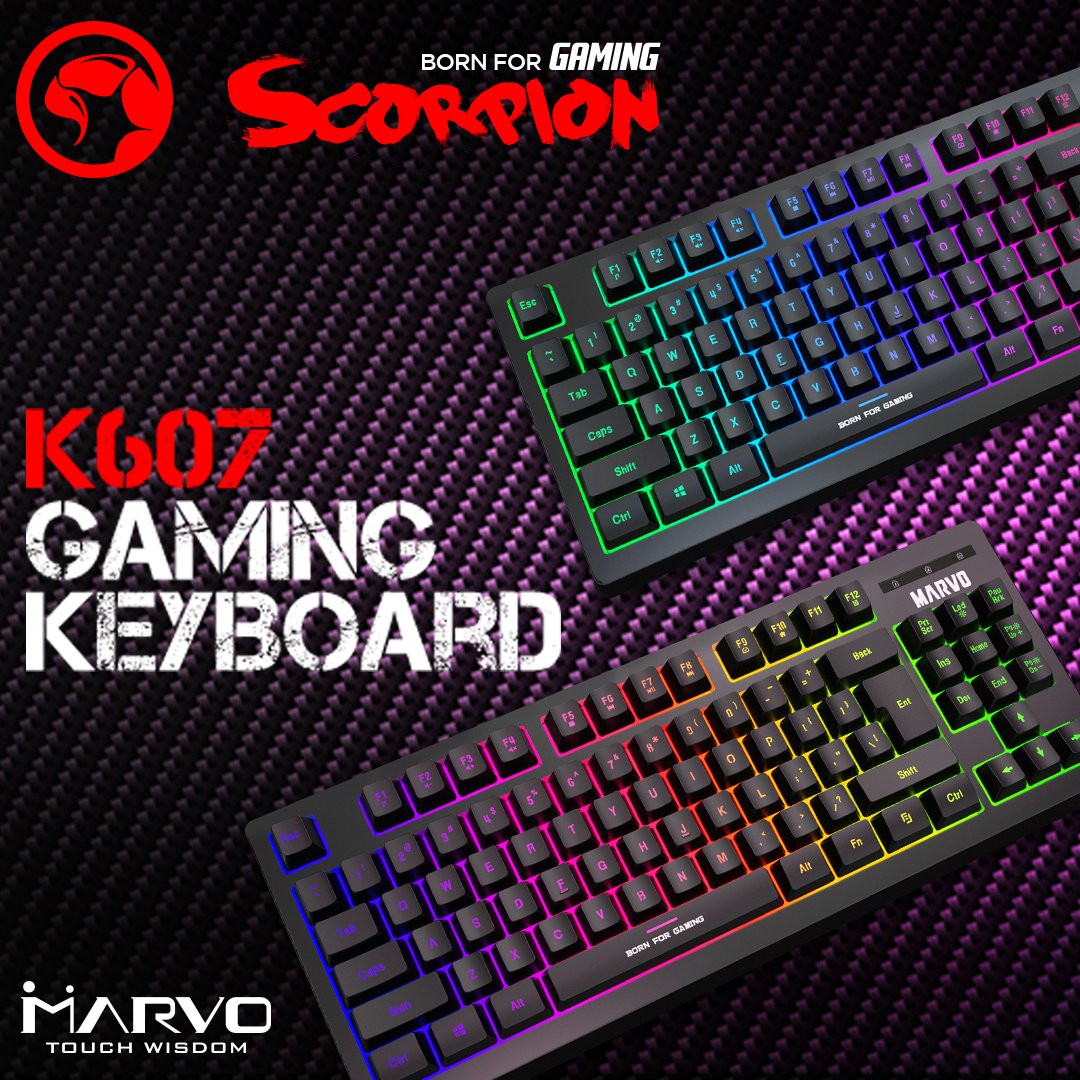 EVETECH on Twitter: "The MARVO K607 Membrane Gaming Keyboard is currently on Sale! Looking for a ...