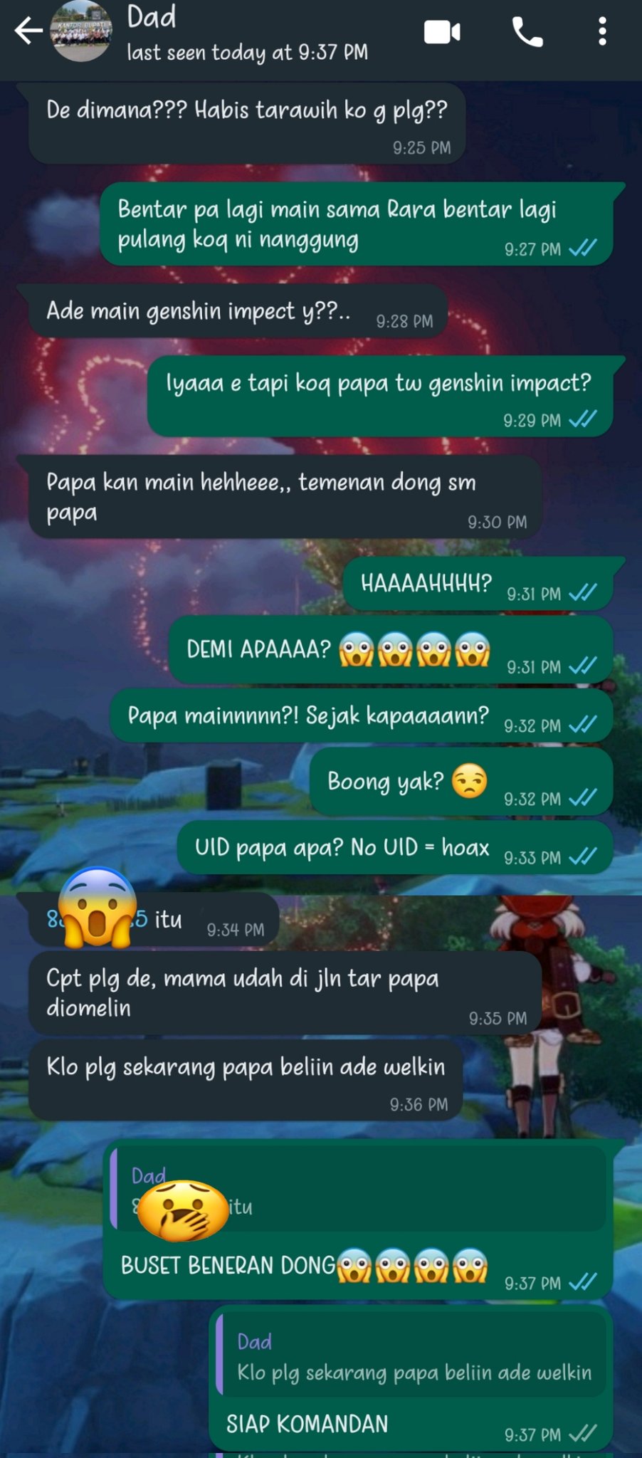 LAPAK GACHA BUAT 2 - 9 NOV📌 on Twitter: "Tehe! GUYS TERNYATA SELAMA INI PAPA SENDER... 😱😱 Asli ...
