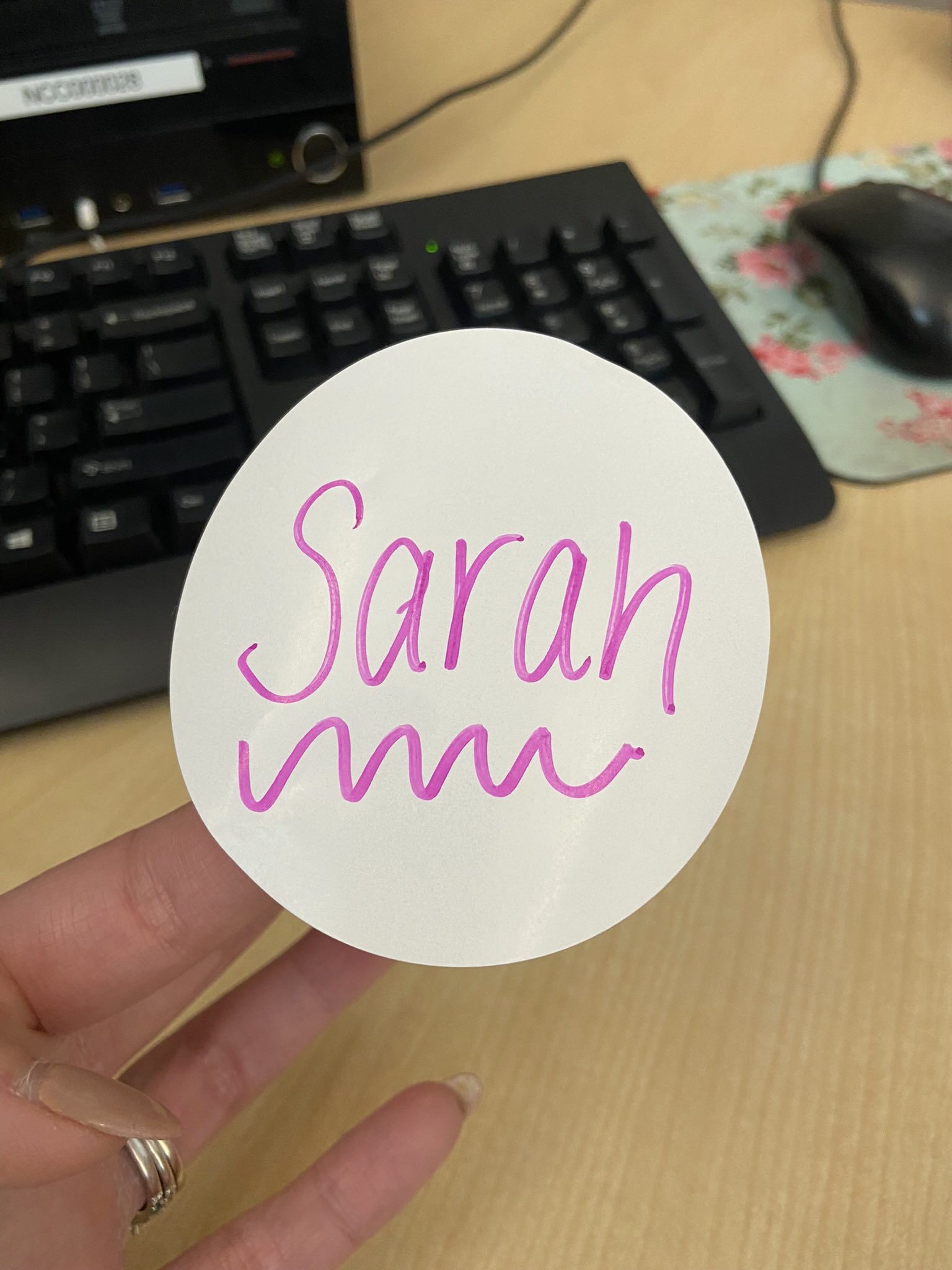 Sarah Name Tag