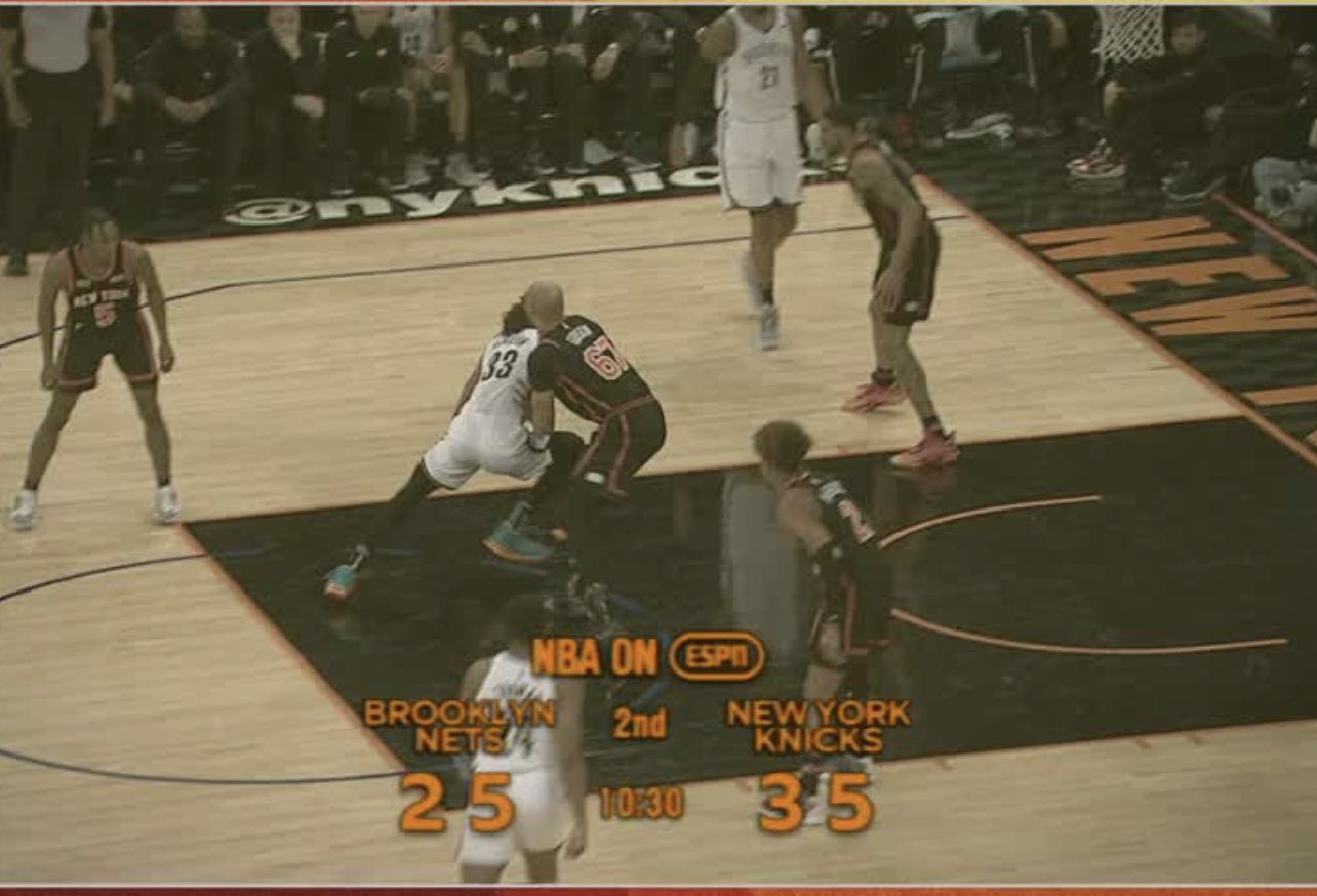 Austin on Twitter: "ESPN showing the Nets vs Knicks game with a 70’s filter is really cool. # ...