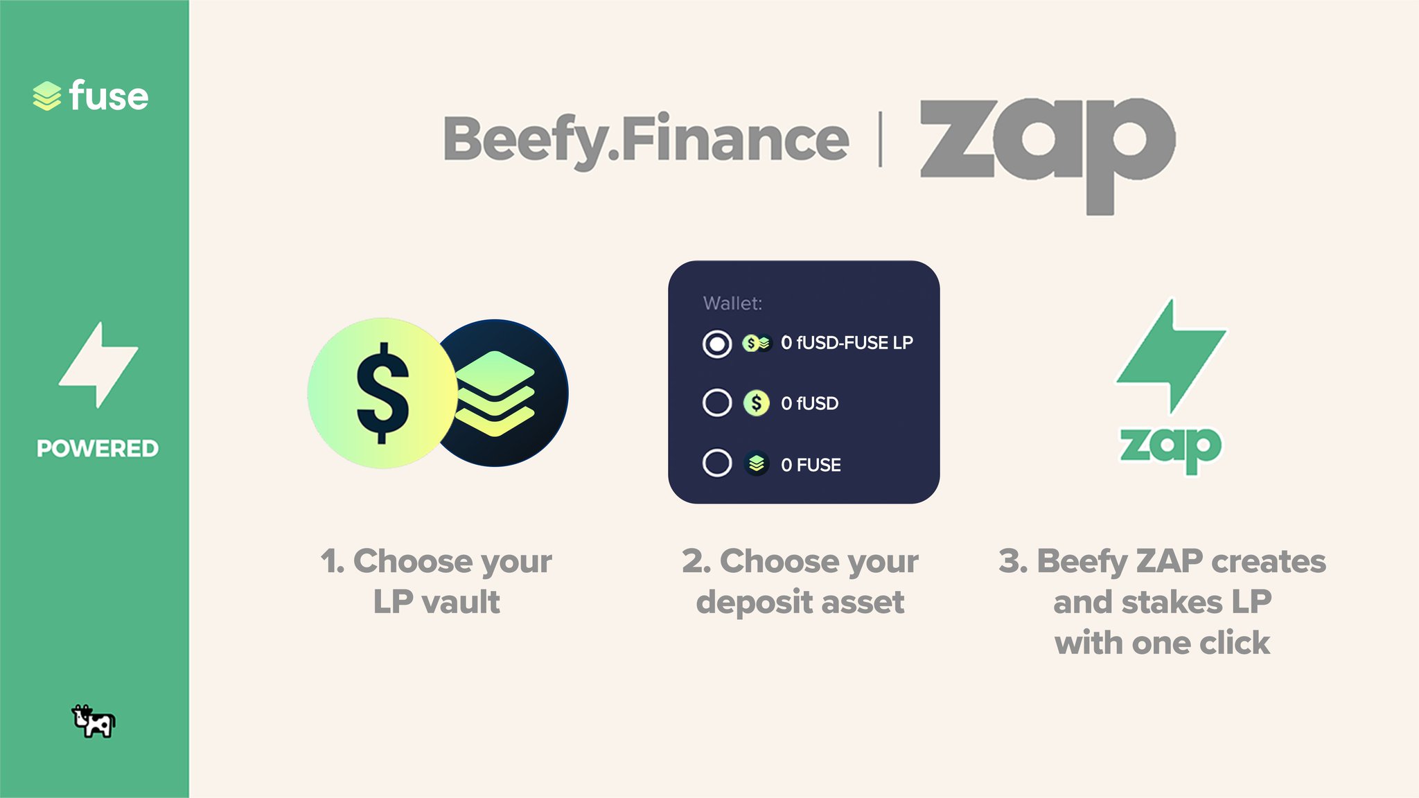 Beefy Finance on Twitter: "#BeefyZAP⚡Makes using LP vaults #easy. Zap builds LPs with one token ...