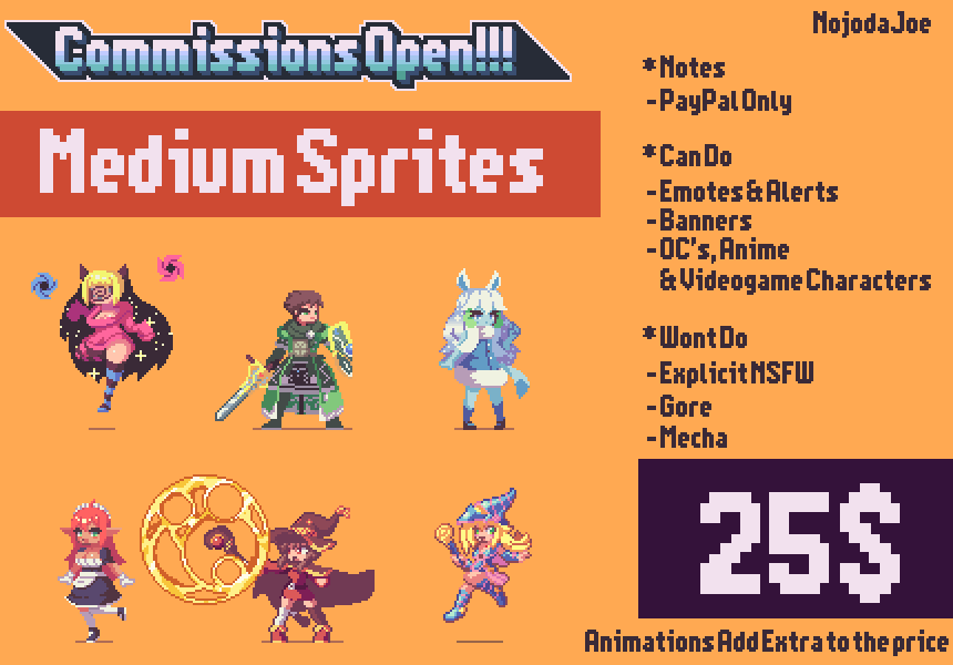 Joe 🎨 (Commissions Open) on Twitter: "Commissions Open!! Wanted to update the commission sheet ...
