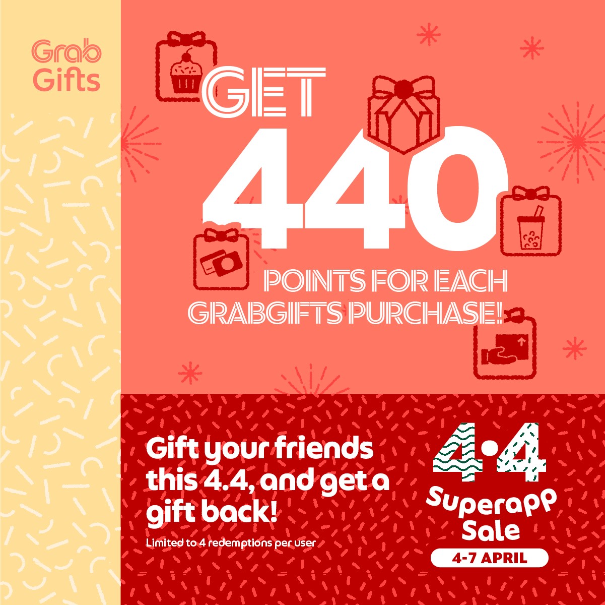 Grab Philippines on Twitter: "Express love through gifts this 4.4! 🎁 Send a gift from GrabGifts ...