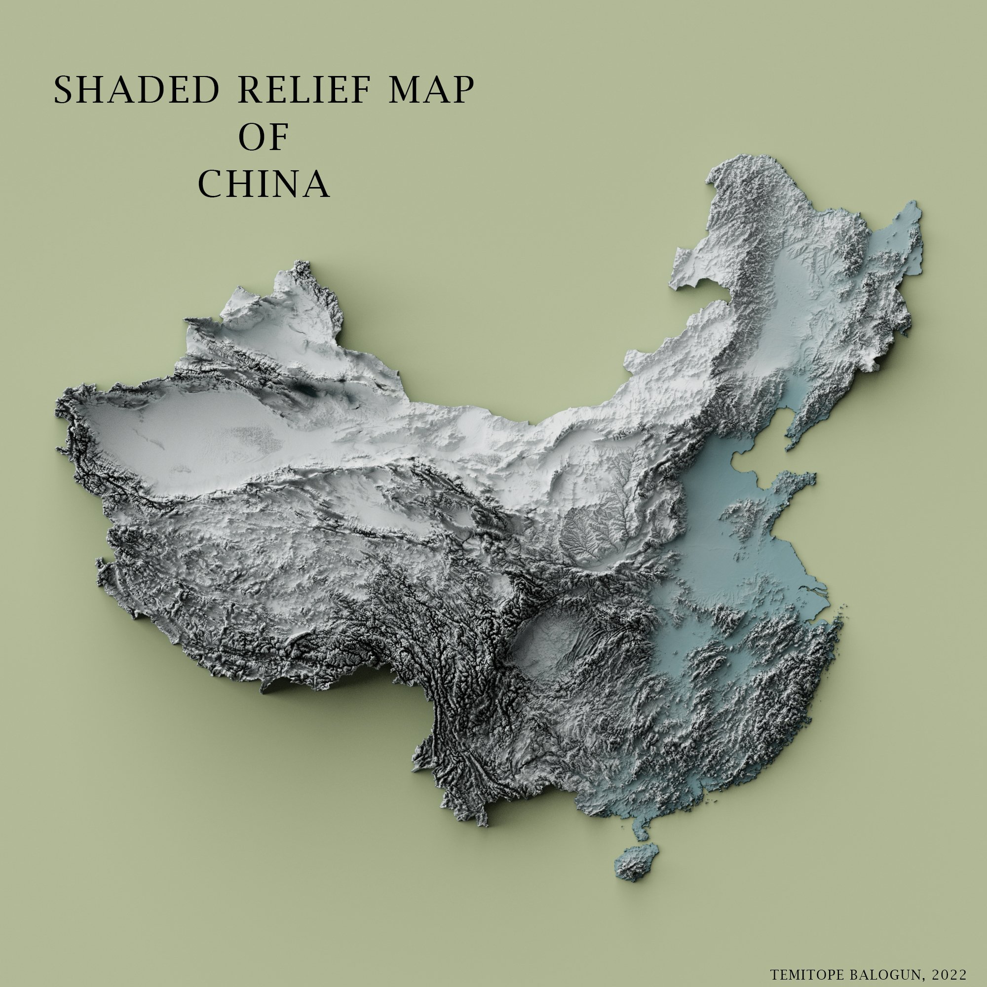 Relief Map Of Asia Regional Relief Central & Eastern Asia Map
