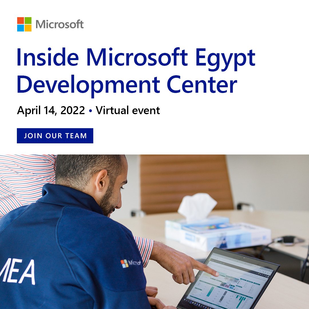 Microsoft Egypt on Twitter: "We are looking for top talent in software engineering and data ...