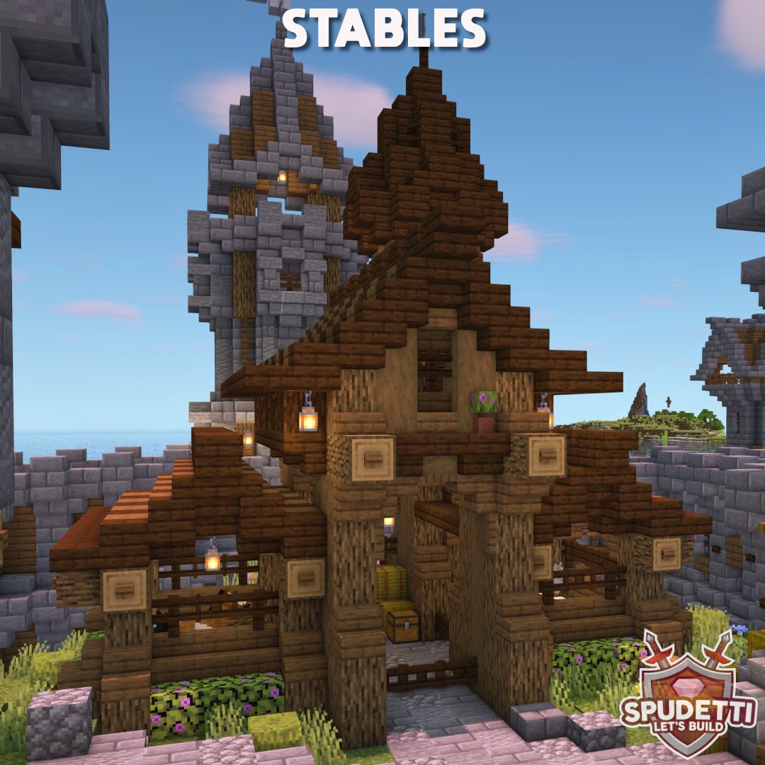 Minecraft Medieval Stables