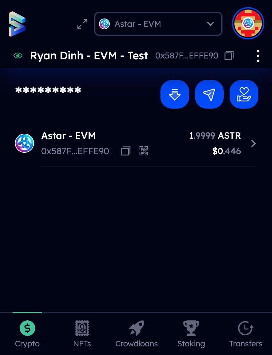Astar Network | WASM + EVM HUB on Polkadot on Twitter: "Our friends at @subwalletapp released a ...