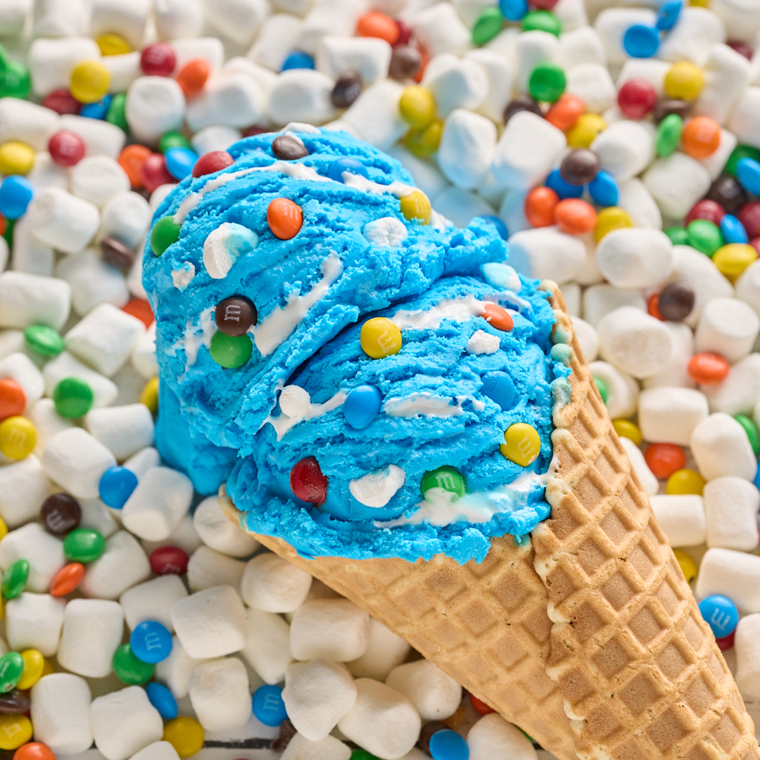 Blue Cotton Candy Ice Cream