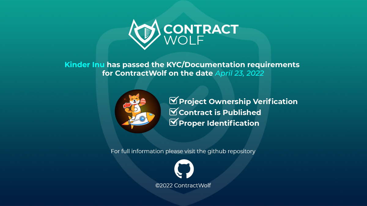 ContractWolf | Smart Contract Audits on Twitter: "The project passed the requirements for KYC ...