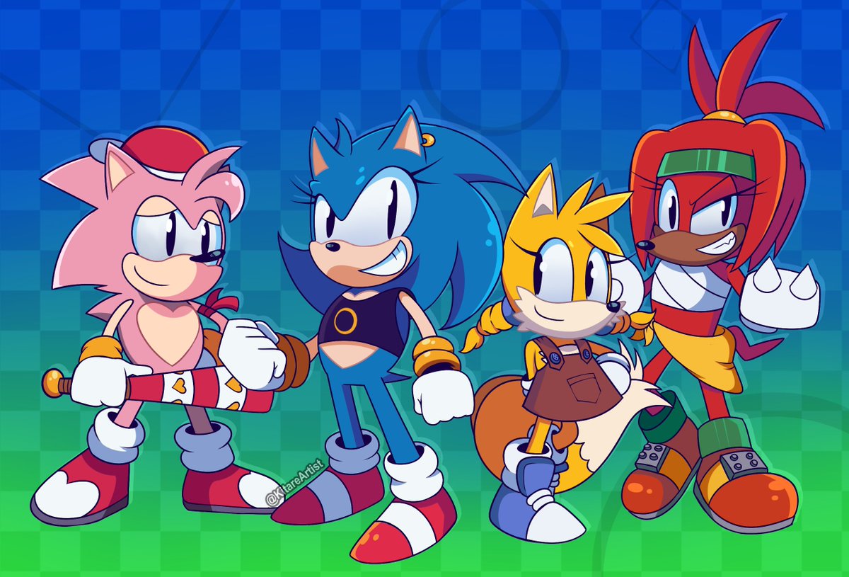 ソニック 「 Gender Swap Sonic Sonic Origins made m」|Kitare - COMMS OPEN!のイラスト