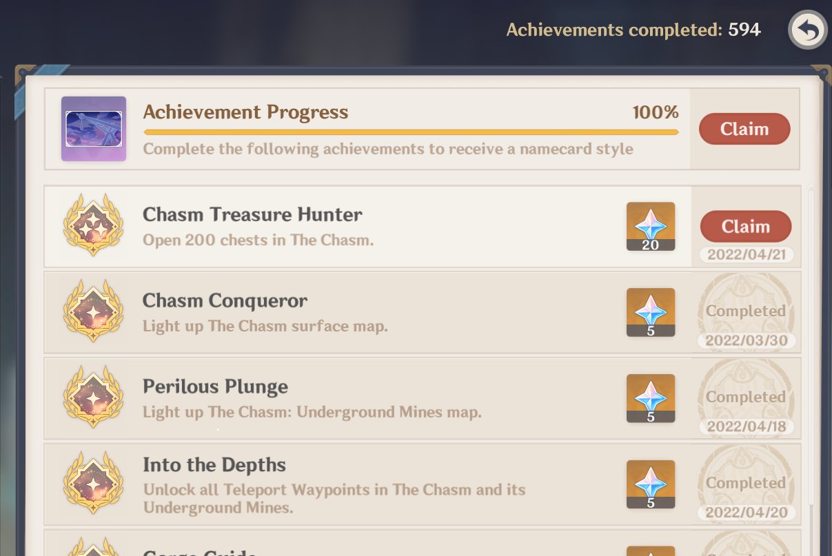 AR 59 | FortOfFans on Twitter: "Chasm is completed after 23 days https://t.co/xDUea3VTtI" / Twitter