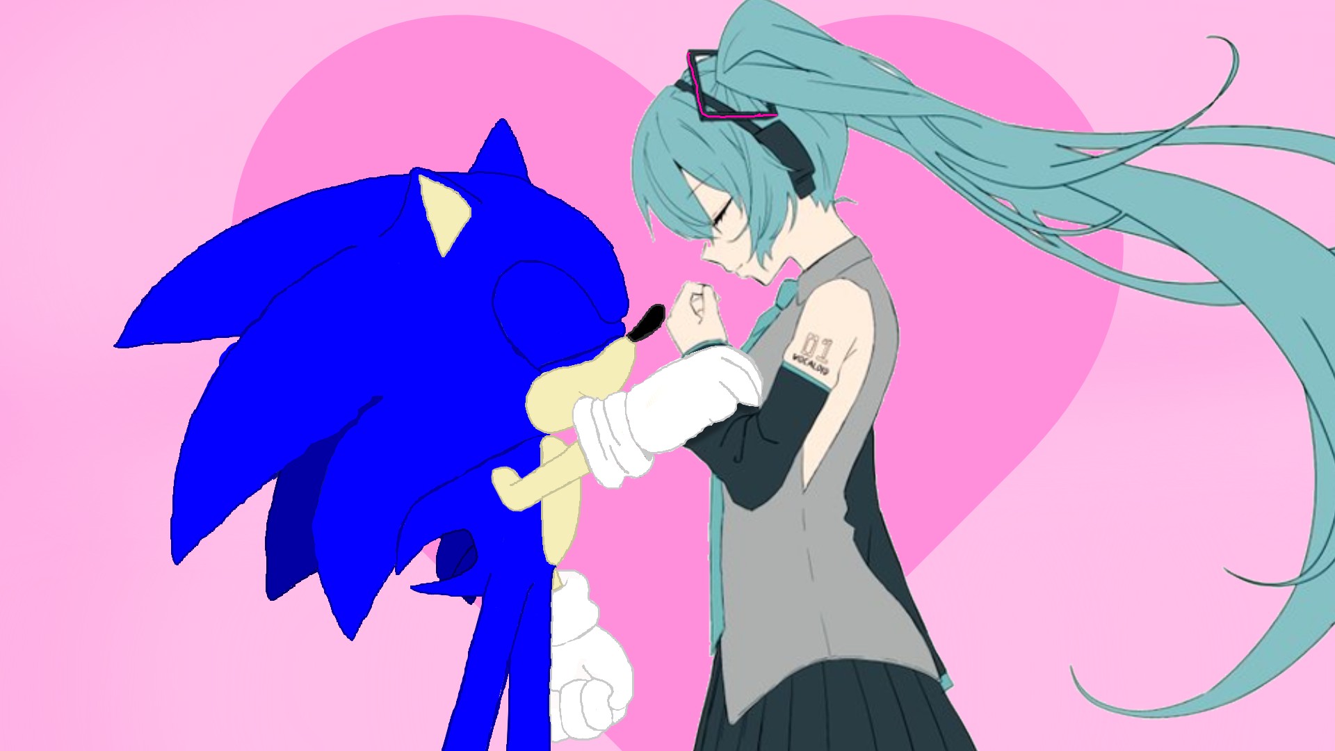 Hatsune Miku And Sonic