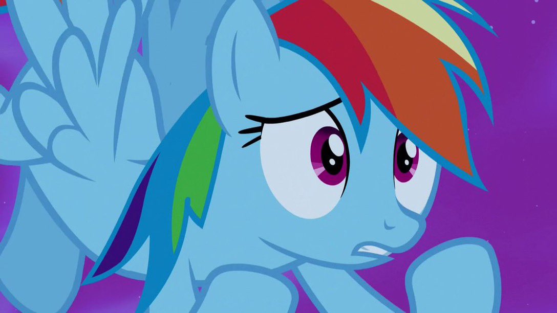 Rainbow Dash Running Scared